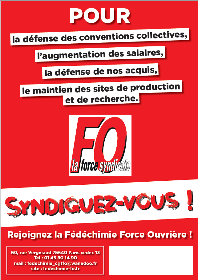 Affiche : syndiquez vous | FO FEDECHIMIE POUR VOUS - Force Ouvrière ...